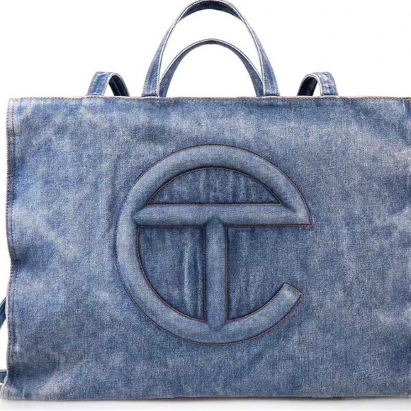 Telfar | Bags | Telfar Blue Denim Large Shopping Tote New In Box | Poshmark